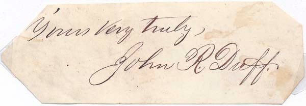John DUFF, John R DUFF / Pair of Signatures Signed | eBay