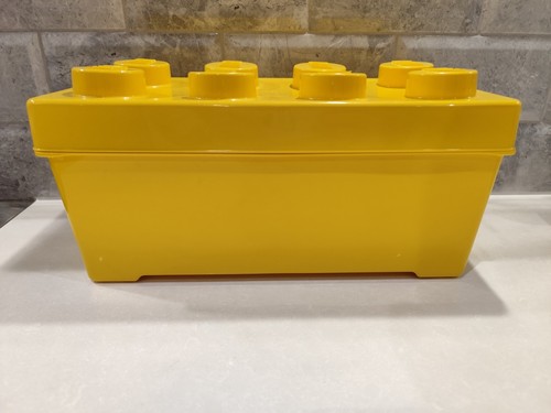 Genuine Lego Yellow Plastic Storage Box Brick 8 Stud 4x2 Empty Case | eBay