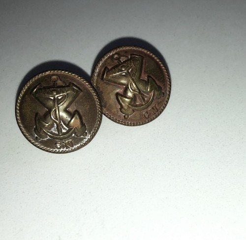Two (2) Confederate Navy Officers Coat Buttons - value unknown- auction ...