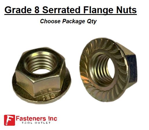 3/8"-16 Grade 8 Serrated Flange Whiz Lock Nuts Coarse Zinc Yellow | eBay