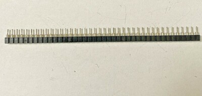 10pcs single row 40Pin 2.54mm Round Female Pin Header silver plated ...