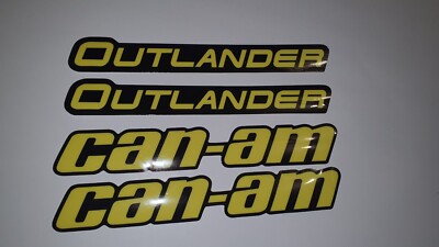 Can-Am Outlander G2 Mudguard Decal BRP Mud Sticker Kit Yellow Matte ...
