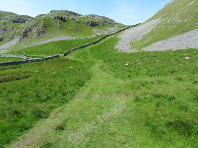 Photo 6x4 Grassy Path below Attermire Scar Langcliffe/SD8265 Dramatic ...