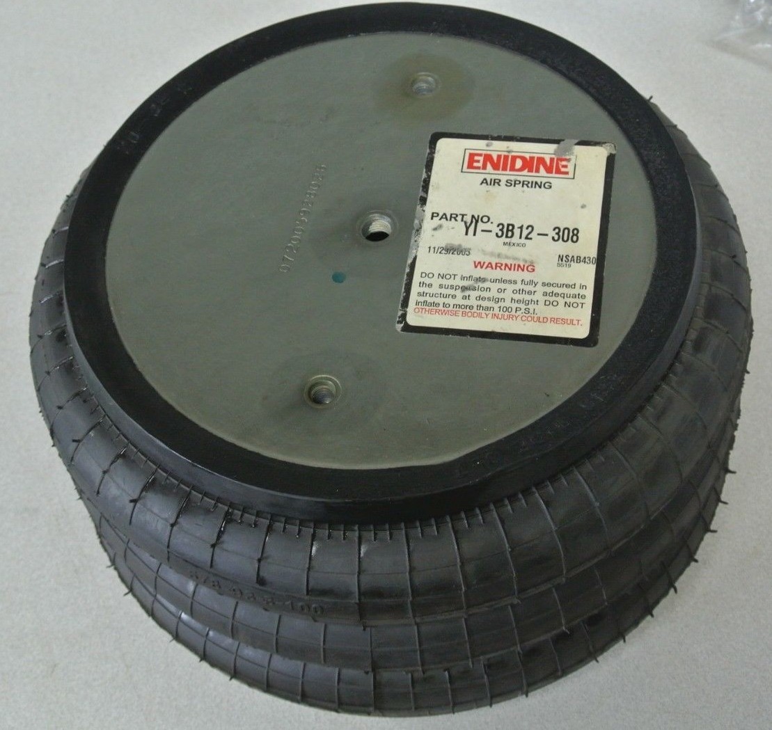 ENIDINE YI-3B12-308 TRIPLE CONVOLUTE BELLOWS AIR SPRING 18" MAX 2900lbs ...