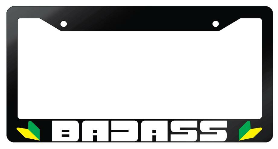 Badass (JDM) Glossy Black Plastic License Plate Frame | eBay