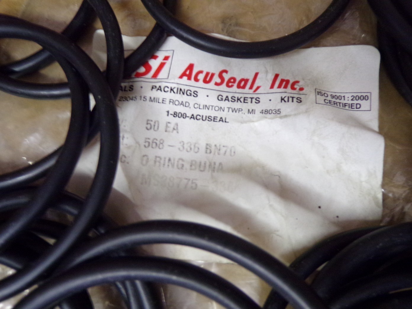 NEW AcuSeal O-Ring 568-336 BN70, Lot of 27 *FREE SHIPPING* | eBay