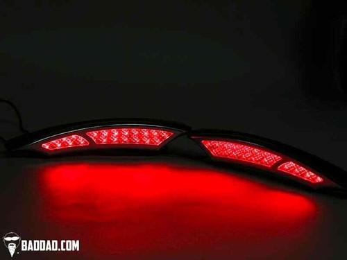 Bad Dad 992 Custom Red LED Filler Panel Turn Signals Taillights Black ...