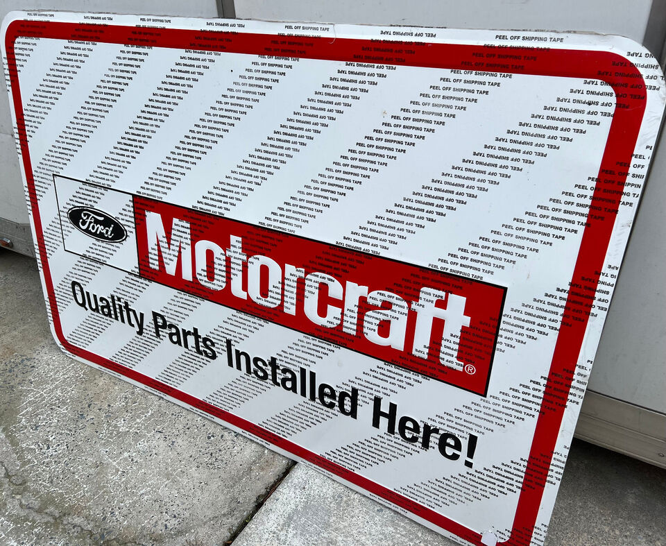 Ford Sign - Motorcraft Dealer Sign LARGE 6ftx4ft Aluminum Single sided ...