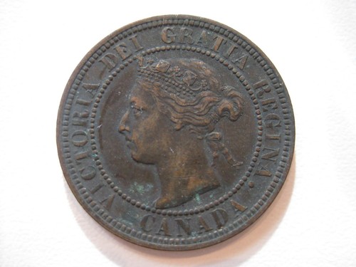 1900 Canada Queen Victoria One Cent Coin Bronze Uncertified Ungraded ...