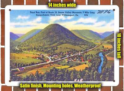 Metal Sign - Pennsylvania Postcard - Trout Run, Foot of Route 15 ...