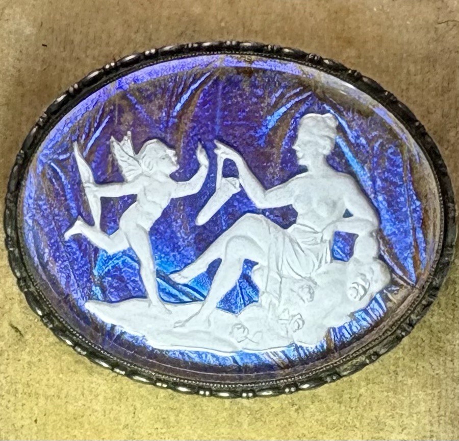 Antique Thomas Mott Sterling Silver Butterfly Wing Cameo Brooch England ...