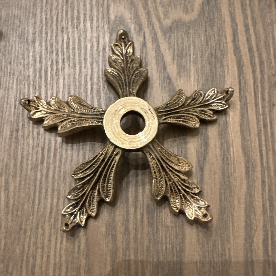 9 Fancy Decorative Brass 5 Hole 4 Inch Bobeche Chandelier Lamp Part ...