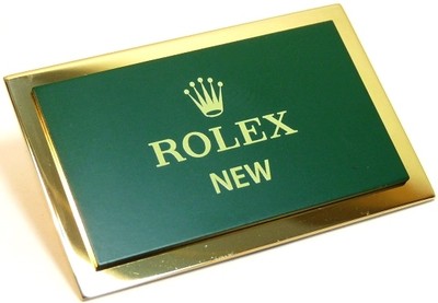 ROLEX ''New'' Display Plaque Submariner Date Stainless Steel Gold ...