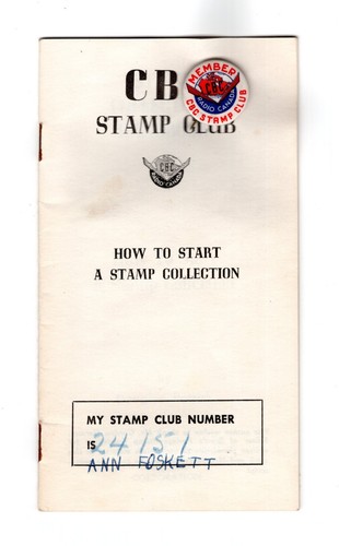 Canada 1952 - CBC Stamp Club - Starters Booklet and Membership Pin - | eBay
