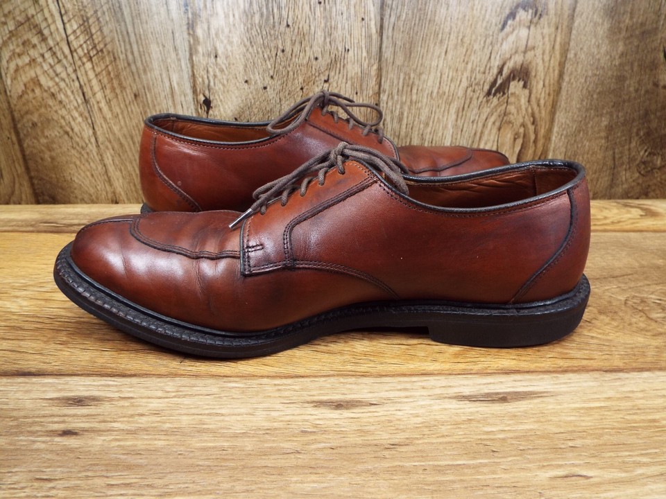 Allen Edmonds Ashton Derby BROWN Leather Split Toe Shoe-11 D | eBay