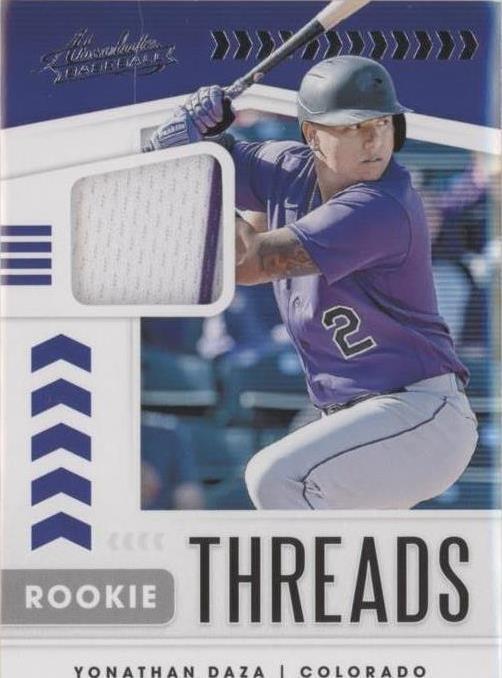 2020 Panini Absolute - Rookie Threads Yonathan Daza #RT-YD (MEM, RC ...