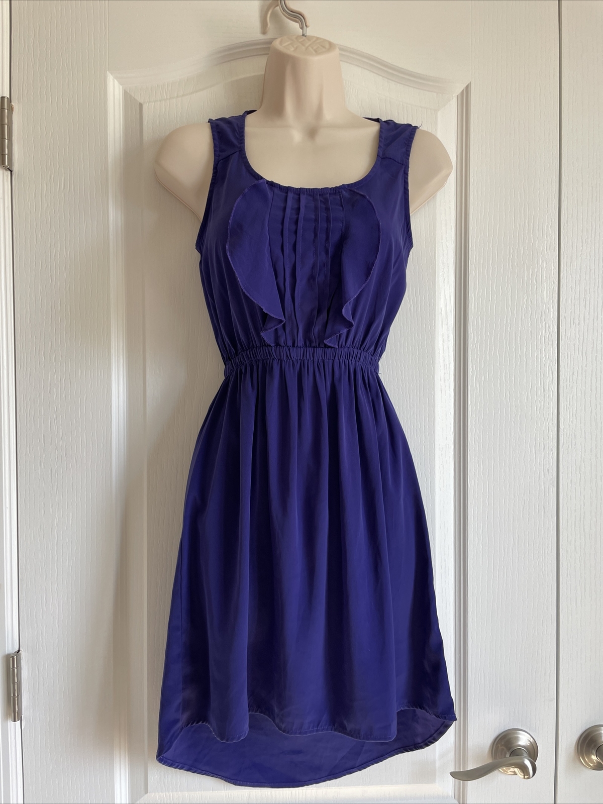 Lush Royal Blue Indigo Ruffle High Low A Line Sleevel… - Gem