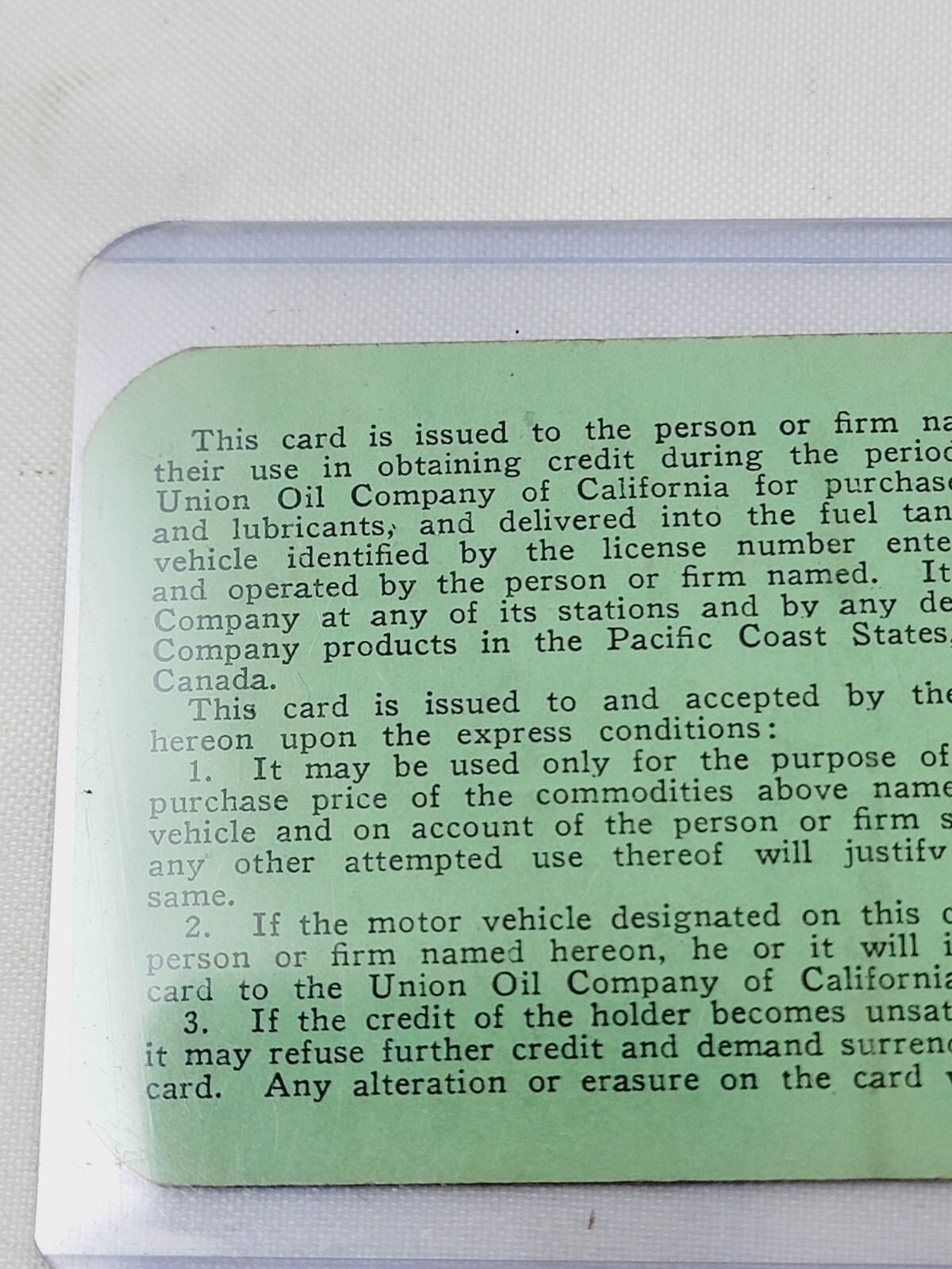 RARE 1931 UNION OIL COMPANY OF CALIFORNIA CREDIT CARD. UNION 76 | eBay
