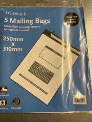 WH SMITH 5 MAILING BAGS 250mm X 310mm - NEW | eBay UK