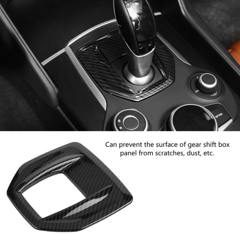 For Alfa Romeo Giulia 2017-19 ABS Carbon Car Control Gear Panel Trim ...