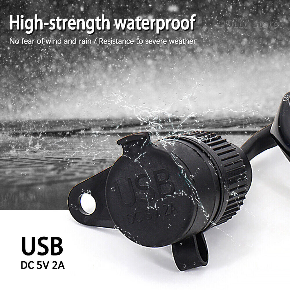 Motorcycle Dual USB Charger Plug Socket Adapter For YAMAHA MT09 SP ...