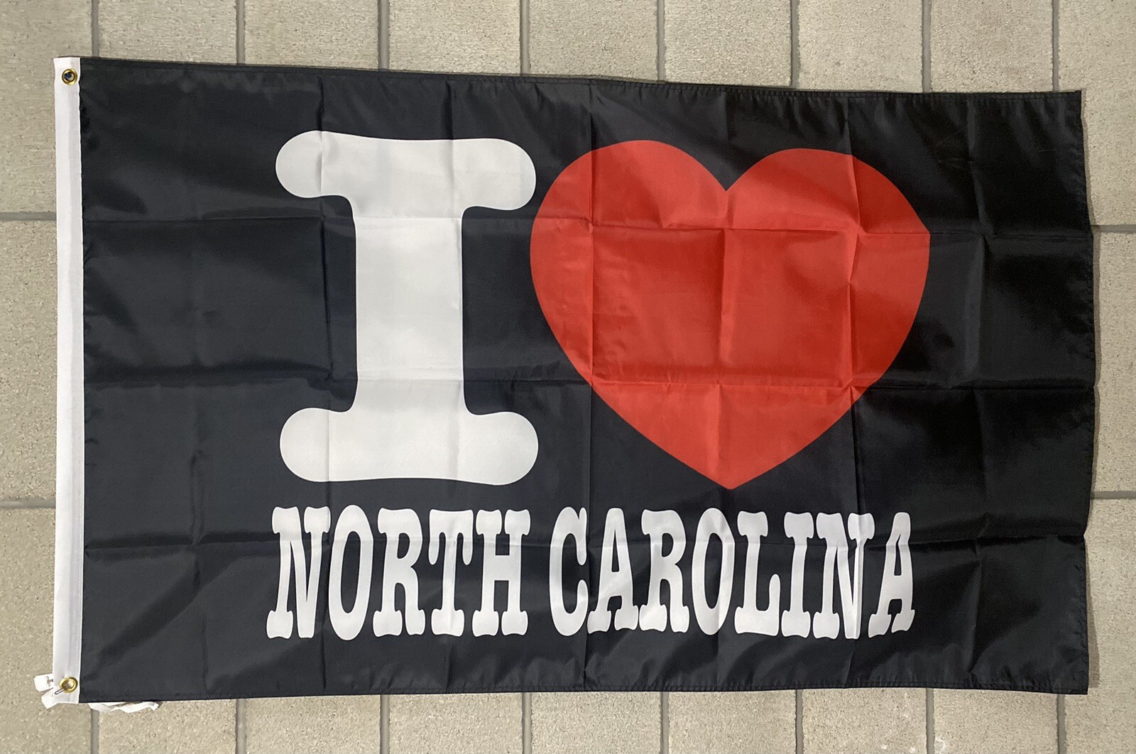 I Love North Carolina Heart Flag FREE SHIP Conquer State Beer Man Cave ...
