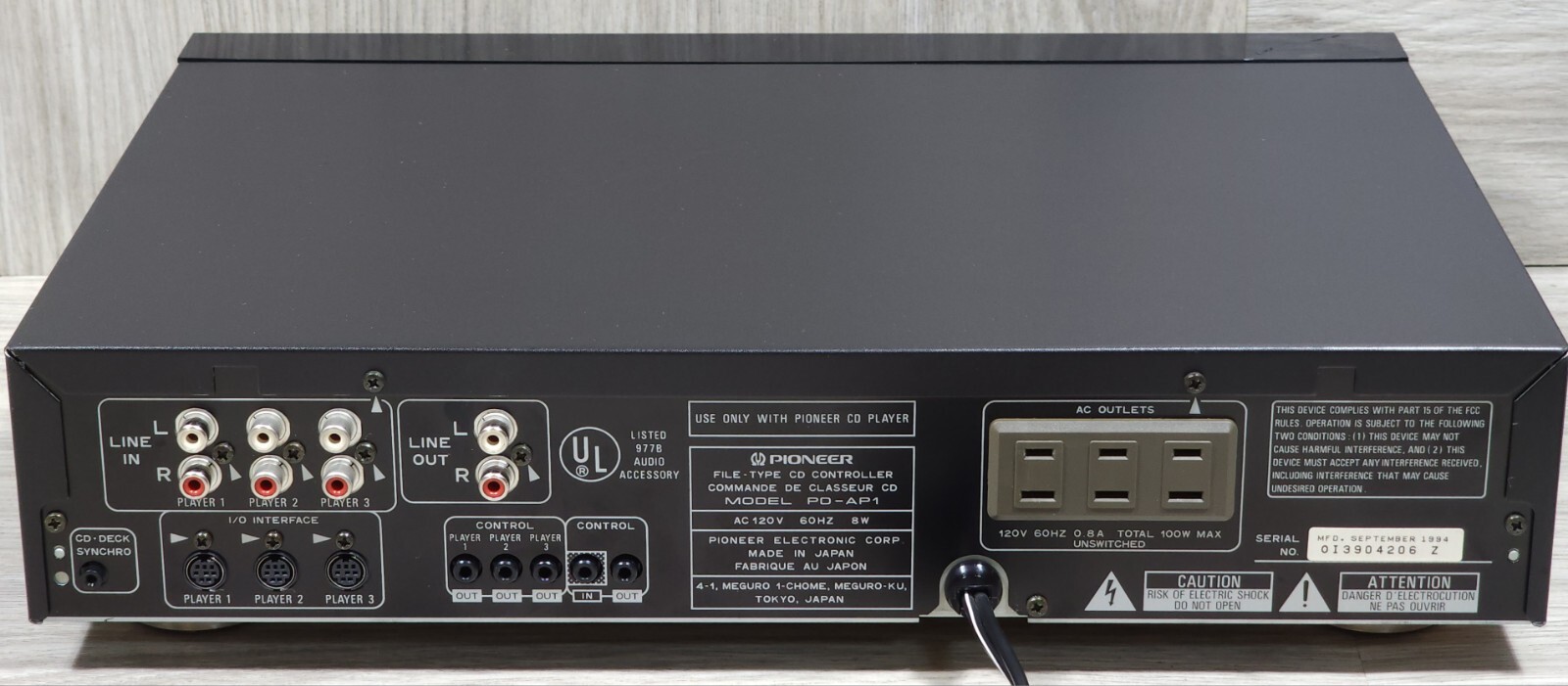 Pioneer PD-AP1 Compact Disc File System CD Controller No Remote ...