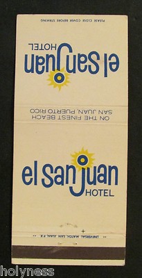 VINTAGE MATCHBOOK COVER / EL SAN JUAN HOTEL / SAN JUAN PUERTO RICO | eBay