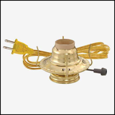 OIL LAMP ELECTRIC ADAPTER KIT FITS #2 THREADS OR NEW LAMPS w/ SCREW ON ...
