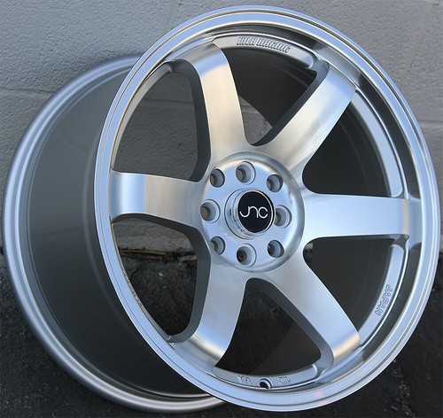 SET(4) JNC WHEELS STAGGERED JNC014 19x8.5/9.5 5x114.3 30 SILVER MACHINE ...
