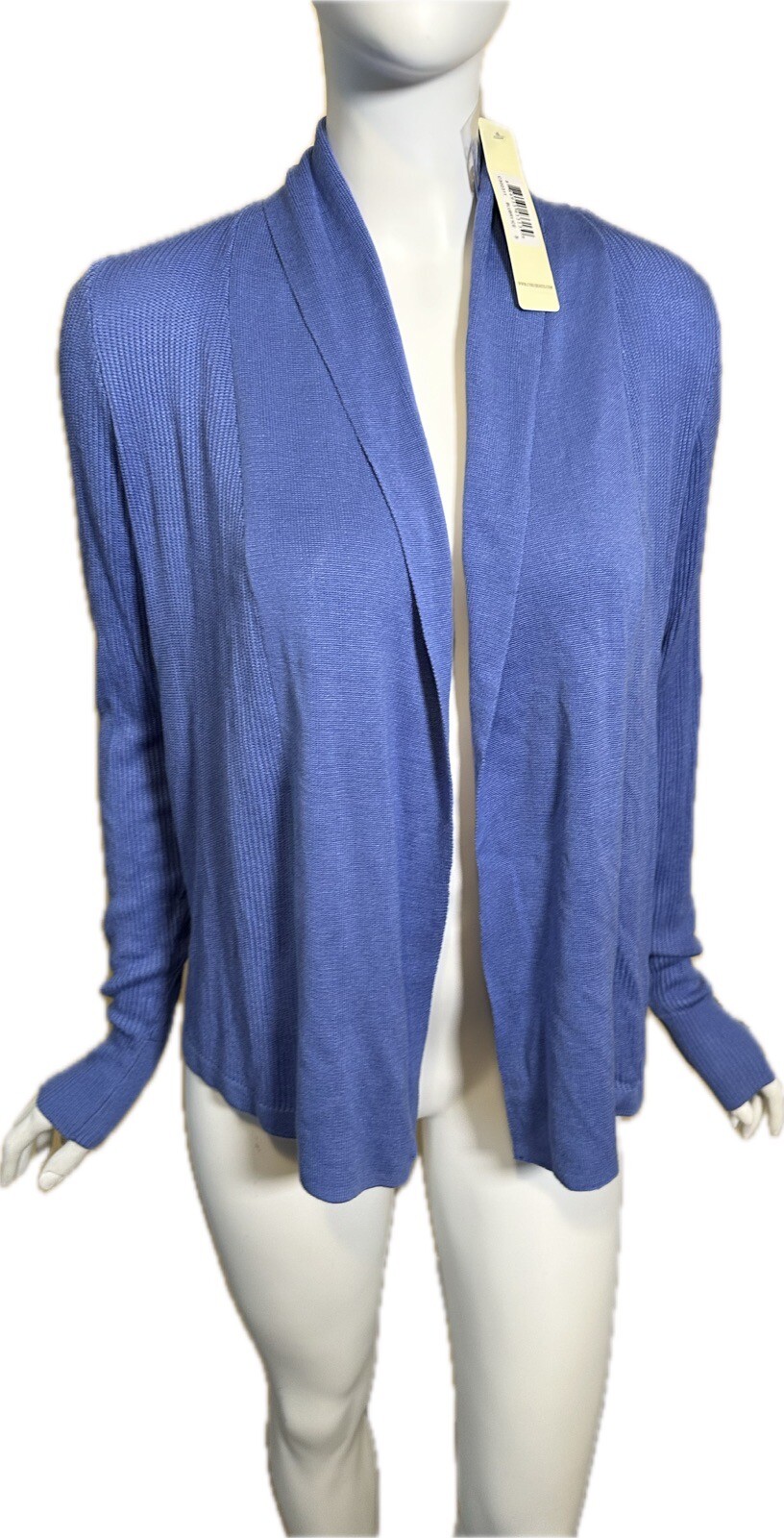 Cyrus Open Front Button Sleeve Cardigan Periwinkle Blue Women’s Small ...