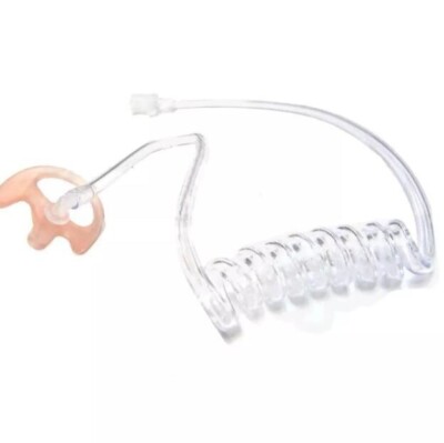 Clear Acoustic Ear Tube + Flesh Earmold Radio Earpiece Headste Mic | eBay