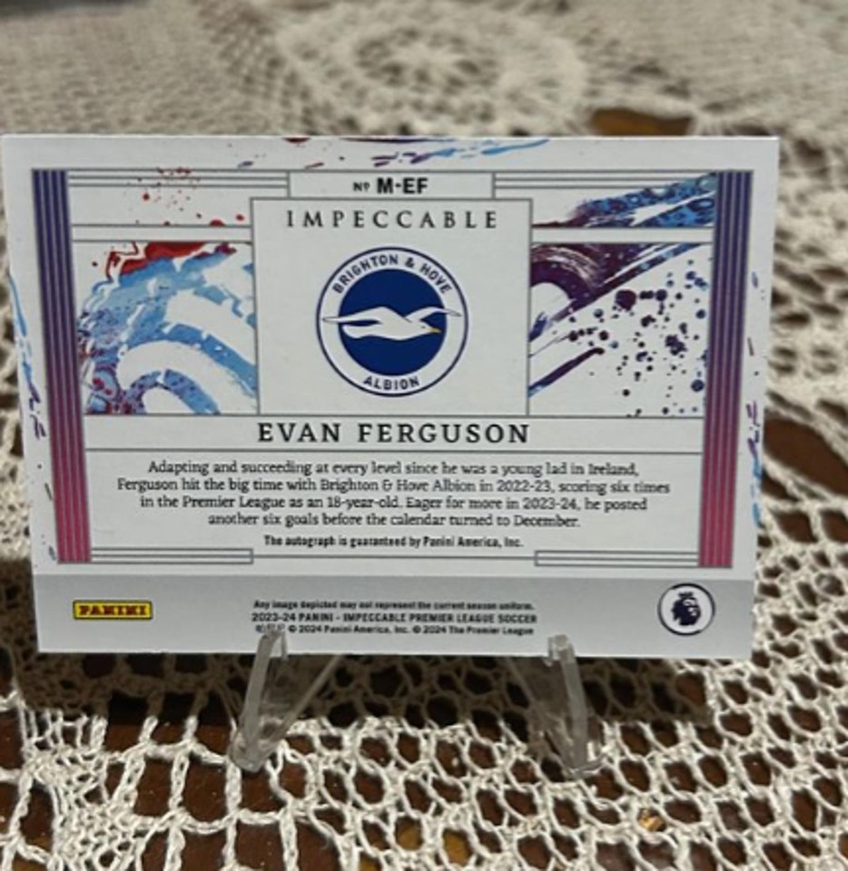 Panini Immaculate 23-24 Evan Ferguson Green Masterstrokes Auto /5 ...