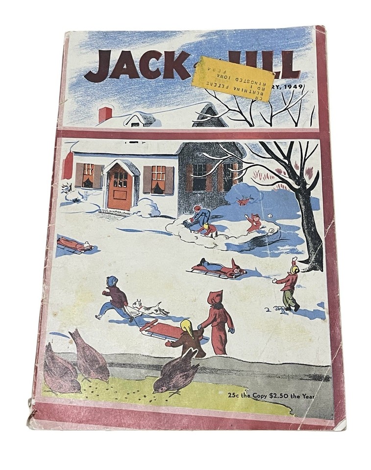 Lot 5 Vtg Jack And Jill Soft Cover Monthly Booklet 1948 Jan Febr Sept ...