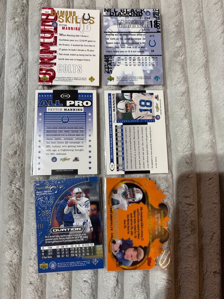 Peyton Manning 6 Card Lot - Holiday Match Up | eBay UK