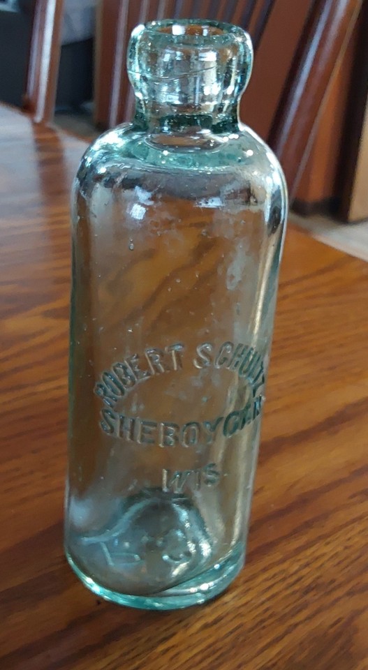 Robert Schultz Sheboygan WIS Hutchinson Bottle Blob Top | eBay