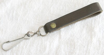 WWI WW2 US Army leather keychain wrist strap belt clip handle | eBay