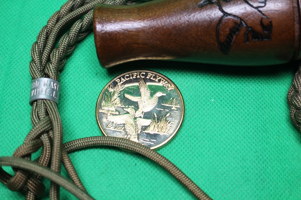 Mallard Master metal reed duck call Coin and Mallard Master band ...