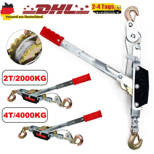 Ratschenzug mit 2 Haken Ratsche 2T/4T Zug Flaschenzug Handseilwinde ...