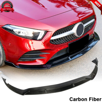 For Benz W177 A220 A200 A250 A35 19UP Carbon Fiber Front Bumper Lip ...