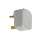Plug Domestic UK 3 Pin Fused 3 White Mains Plug 13A For 3P Sockets ...
