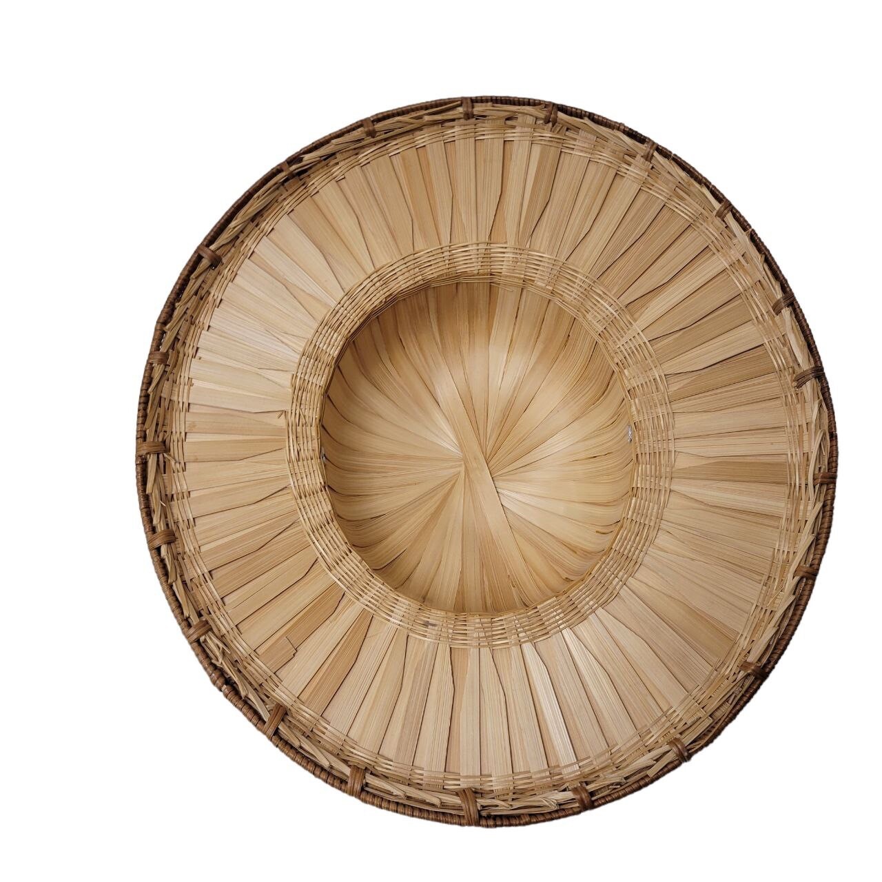 Vintage Straw Rattan Bamboo Jungle Safari Pith Hat - Gem