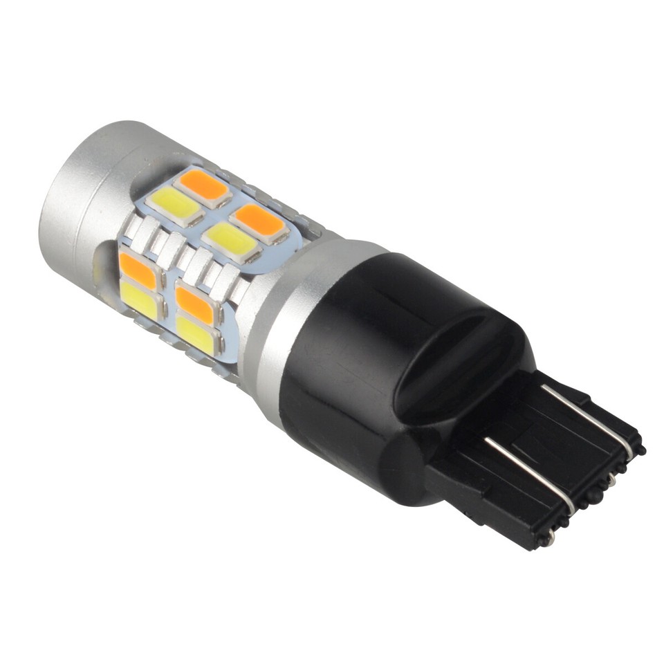 4X 7440 7443 7444 LED White/Amber Switchback Turn Signal Light DRL ...