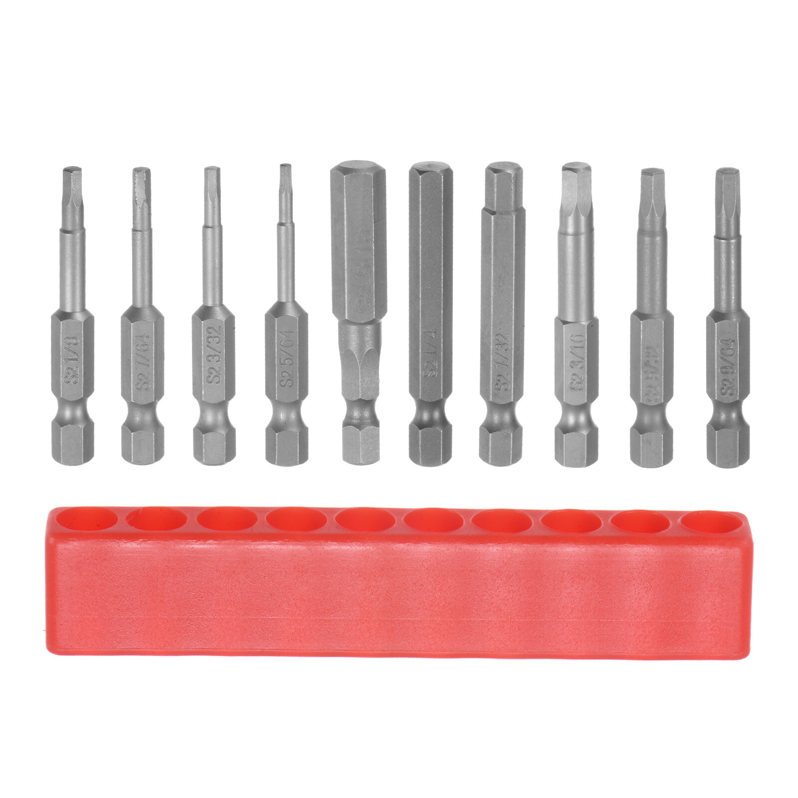 10Pcs Hex Head Wrench Drill Bit Set SAE 1/4" Shank 2" Long S2 Steel | eBay