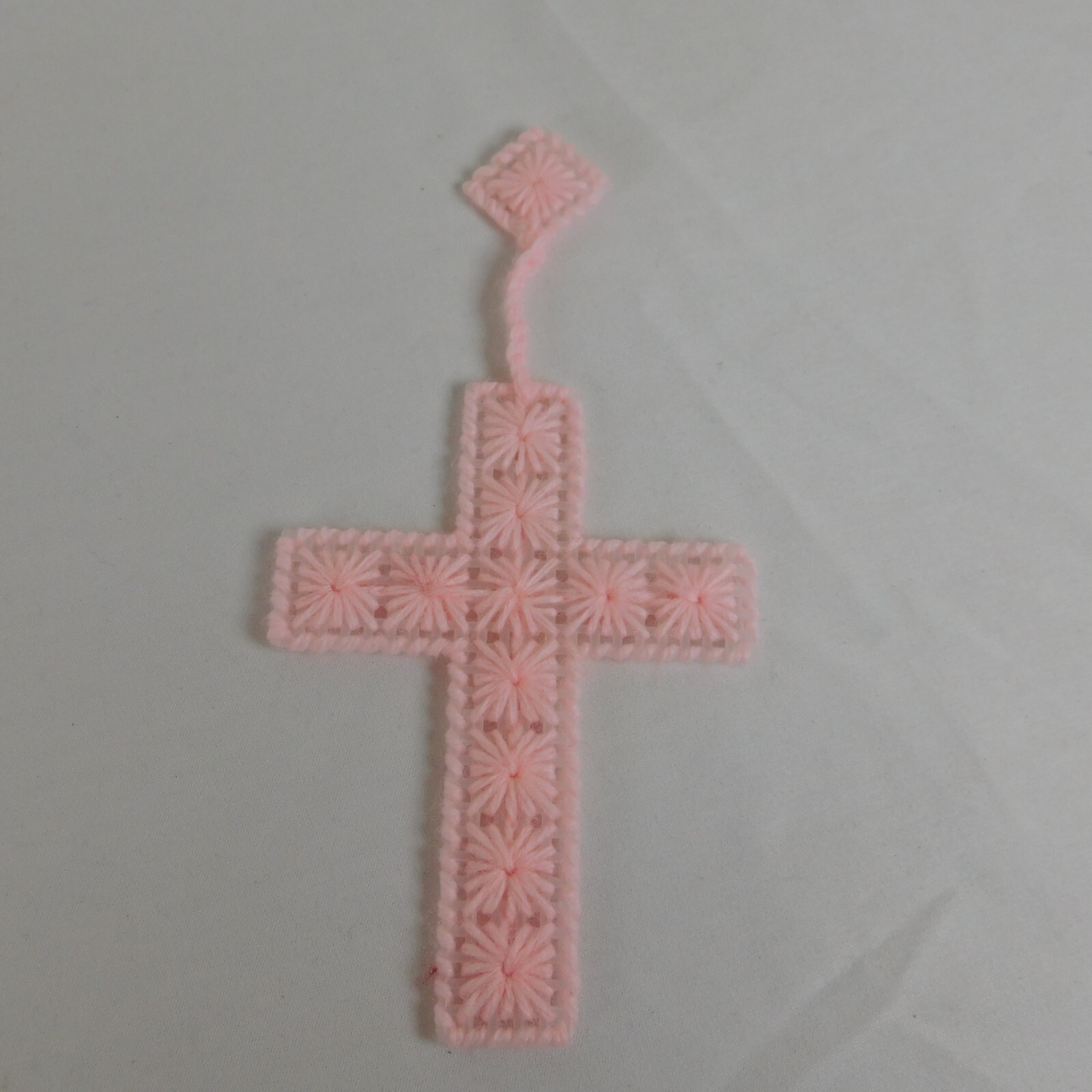 Cross Bookmarks Lot of 5 Plastic Canvas Yarn Religious Christian Blue ...