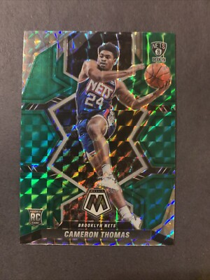 Cameron Thomas Rookie Card RC 2021 Mosaic Green Mosaic Prizm #215 | eBay