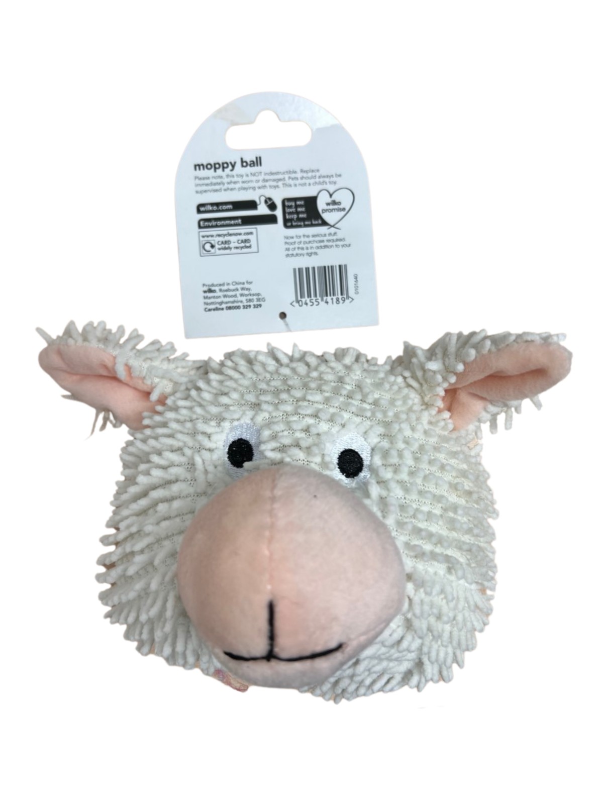 Moppy Ball Dog Toy Cow Sheep Squeaky Soft Plush Noodle Farmyard Toys ...