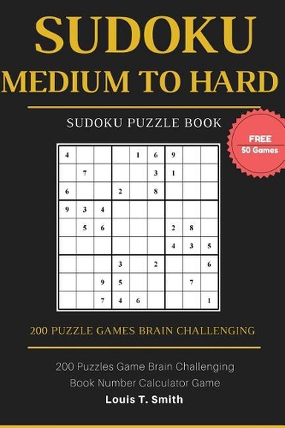 Sudoku+Medium+Hard+200+Puzzles+Game+Brain+Challenging+Books+T+by+Smith ...