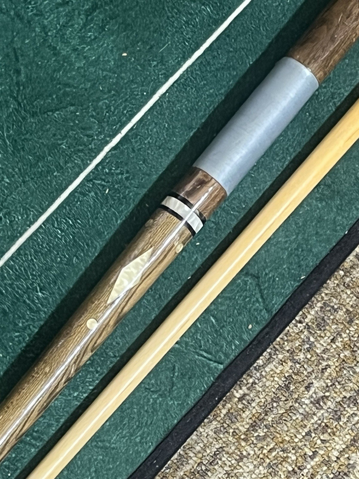Very Vintage pool Cue with mother of pearl inlays See All Pics. No Tip ...