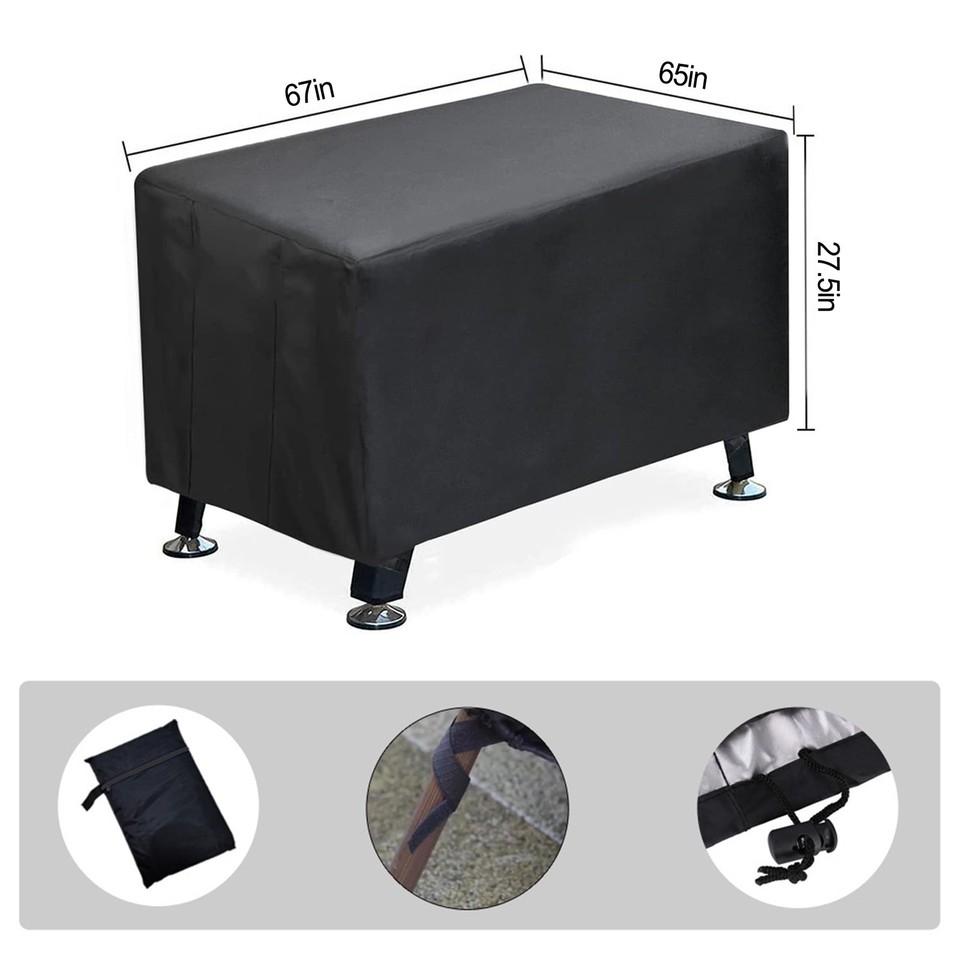 Table Cover Covers 67x46.5x27.5'' Black Indoor Games Parts Polyester ...